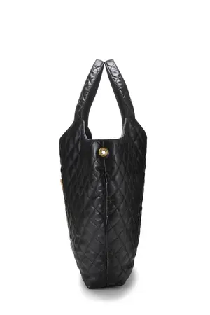 Saint Laurent Lambskin Icare Shopping Tote - Black