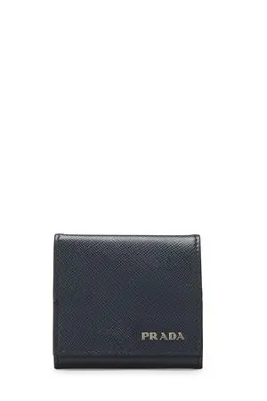 Prada Saffiano Coin Purse - Navy