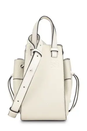 Loewe Calfskin Hammock Drawstring Bag - White