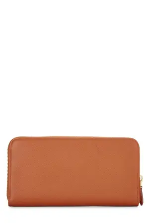 Prada Saffiano Bow Zip Around Wallet