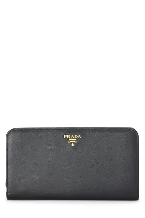 Prada Saffiano Zippy Organizer - Black