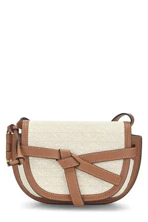 Loewe Logo Jacquard Canvas Gate Dual Bag - Brown