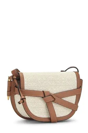 Loewe Logo Jacquard Canvas Gate Dual Bag