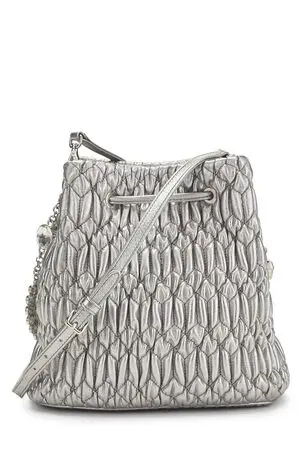 Miu Miu Nappa Crystal Drawstring Bucket Bag