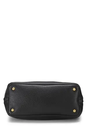 Prada Vitello Daino Side Zip Tote - Black