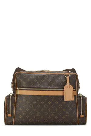 LOUIS VUITTON Monogram Sac Squash Messenger Bag - Brown