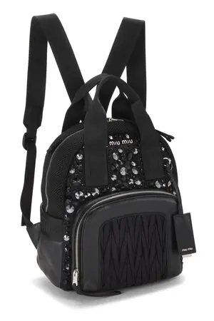 Miu Miu Beaded Mesh Backpack