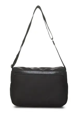 Prada Nylon Double Buckle Flap Messenger Bag