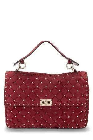 Valentino Garavani Suede Rockstud Flap Bag