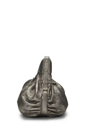 LOUIS VUITTON Monogram Leather Mahina Xs - Silver