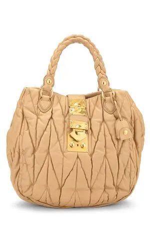 Miu Miu Nappa Padlock Convertible Handbag