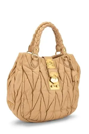 Miu Miu Nappa Padlock Convertible Handbag