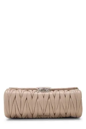 Miu Miu Matelassé Nappa Shoulder Bag - Pink