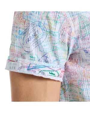 Robert Graham Passport Seersucker Classic Fit Button Down Shirt