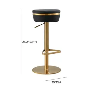 TOV FURNITURE Astro Performance Faux Leather Adjustable Stool
