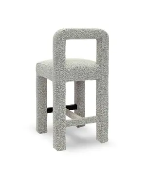 TOV FURNITURE Hazel Boucle Counter Stool - Grey
