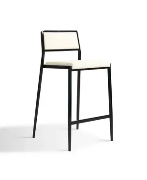 TOV FURNITURE Gale Performance Faux Leather Stackable Stool, Set Of 2 - Cream