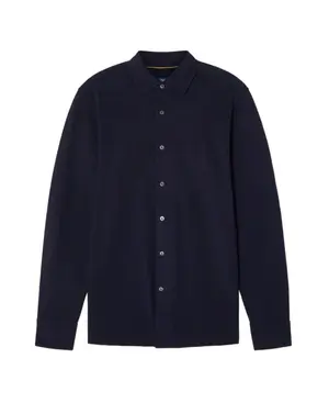Robert Talbott Foster Long Sleeve Knit Shirt - Navy