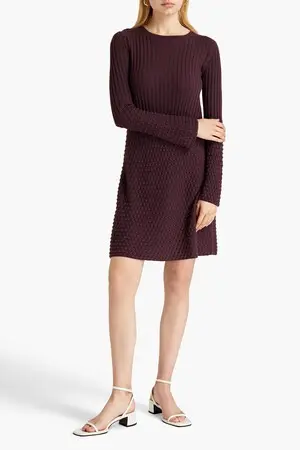 Loro Piana Textured Cashmere Mini Dress