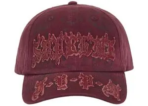 Supreme Leather Applique 6-panel Hat - Red