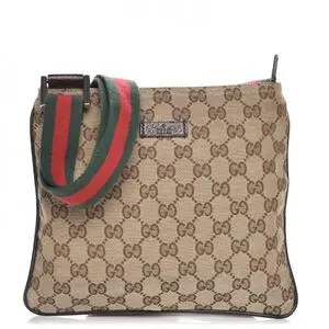 Gucci Messenger Bag Monogram Gg Web Strap