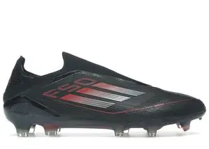 Adidas F50 Elite Laceless Fg Soccer Cleats - Core Black/iron Metallic/lucid Red