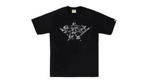 A BATHING APE 1st Camo Twin Sta Nyc Tee Shirt Tee Shirt - Black/grey
