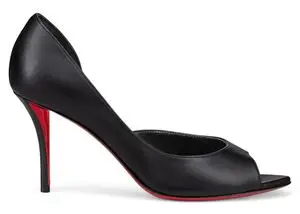CHRISTIAN LOUBOUTIN Open Apostropha 80 Leather Pumps