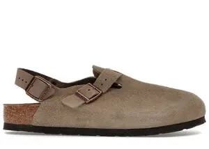 BIRKENSTOCK Tokio Suede Clogs - Taupe