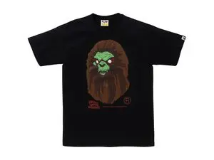 A BATHING APE Horror Mad Face Tee Shirt - Black