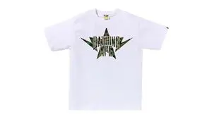A BATHING APE 1st Camo Twin Sta Nyc Tee Shirt Tee Shirt - White/green