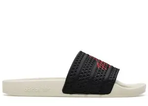 Adidas Adilette 100 Thieves Slides - Black/red/cream