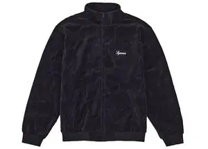 Supreme Patchwork Velour Track Jacket - Black