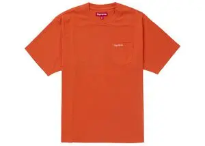 Supreme Short Sleeve Pocket Tee Shirt - Orange