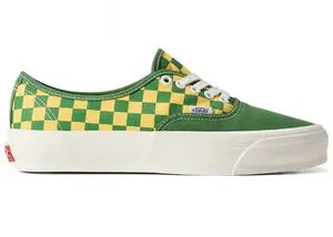 VANS Authentic Checkerboard Sneakers - Fairway Green/yellow