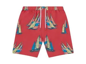 OVO Sailboat Print Swim Short - Red