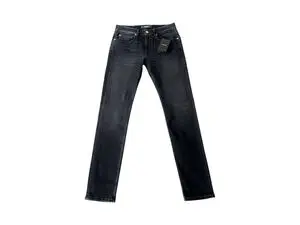 Versace Straight Leg Jeans With Embroidered Logo