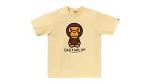 A BATHING APE Baby Milo Tee Shirt - Yellow