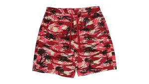 A BATHING APE Palm Tree Camo Relaxed Fit Beach Shorts