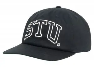 StÜssy Middepth Stu Arch Cap - Shadow Black