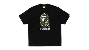 A BATHING APE Marbling Camo Bathing Ape Relaxed Fit Tee Shirt - Black
