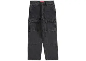Supreme Double Knee Denim Utility Pant - Black