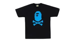 A BATHING APE Neon Ape Crossbone Tee Shirt - Black