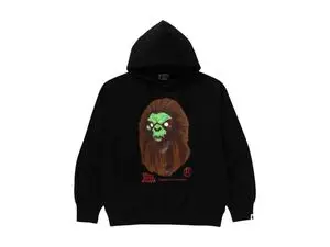 A BATHING APE Horror Mad Face Pullover Hoodie - Black