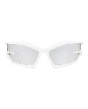 Givenchy Shieldframe Injection Sunglasses - White White Silver (gv40049u/69/21c)