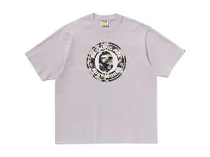 A BATHING APE Map Camo Busy Works Relaxed Fit Tee Shirt - Gray