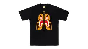 A BATHING APE Colors Tiger Tee Shirt Tee Shirt - Black
