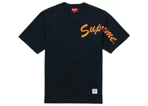 Supreme Shoulder Arc Short Sleeve Top - Navy Blue