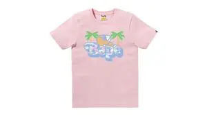 A BATHING APE Palm Tree Print Tee