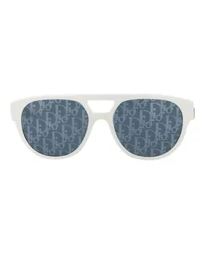 Dior Aviator Frame Acetate Sunglasses - White White Blue (dm40054i/24x)